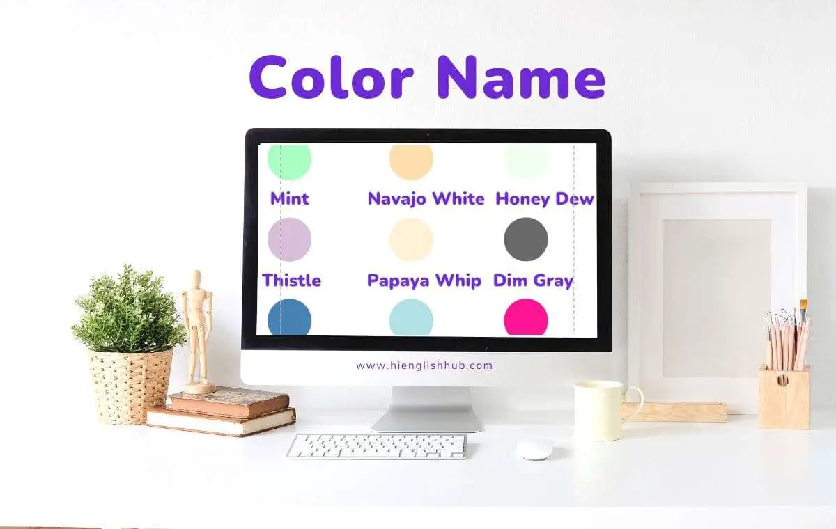 100+ Color Names In English With Pictures - Hi English Hub