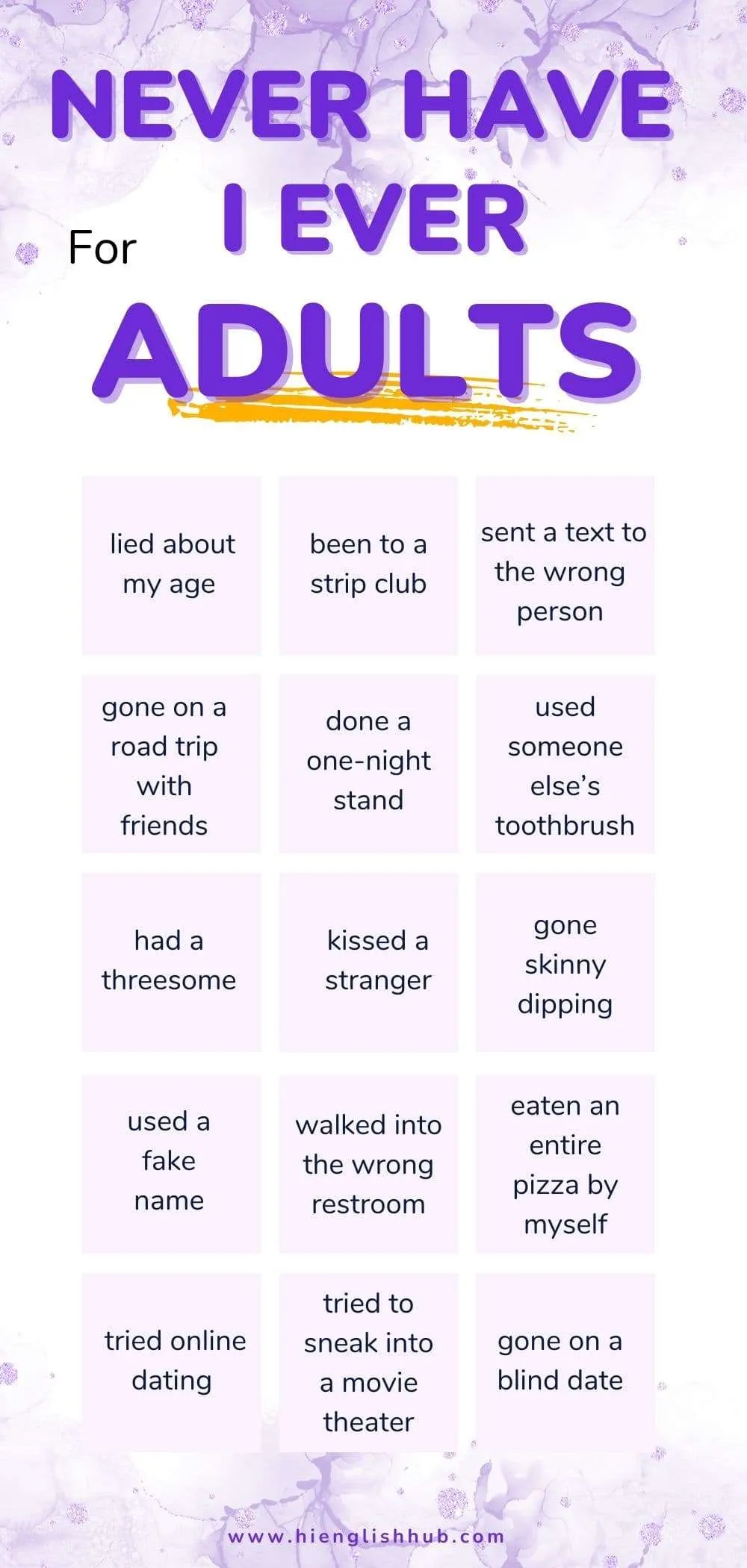 401 Good Never Have I Ever Questions For Endless Fun Hi English Hub