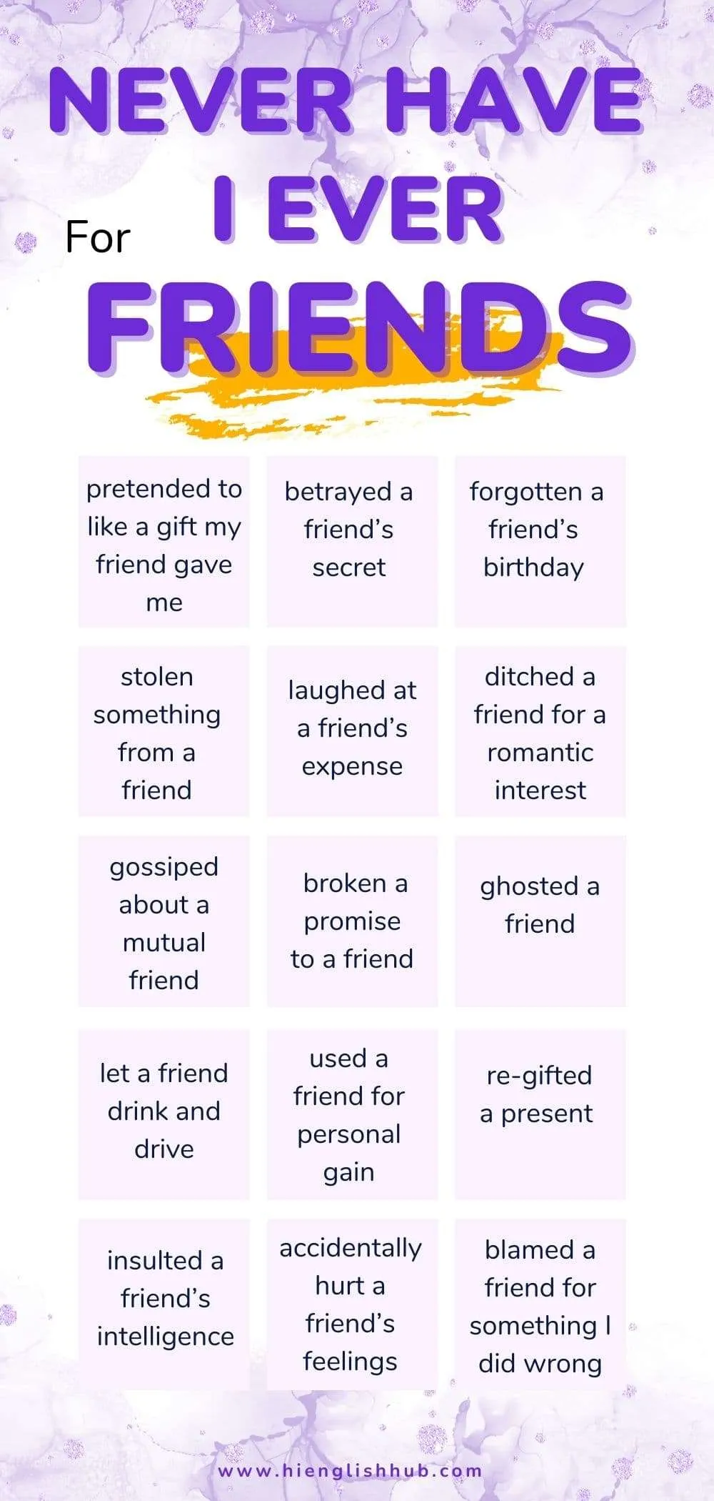 401+ Good Never Have I Ever Questions For Endless Fun - Hi English Hub