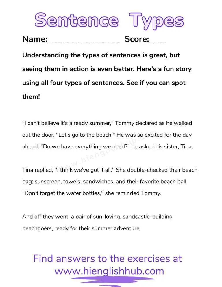 4 Sentence Types In English: Declarative, Interrogative, Imperative ...