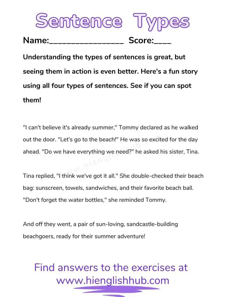 4 Sentence Types In English: Declarative, Interrogative, Imperative ...